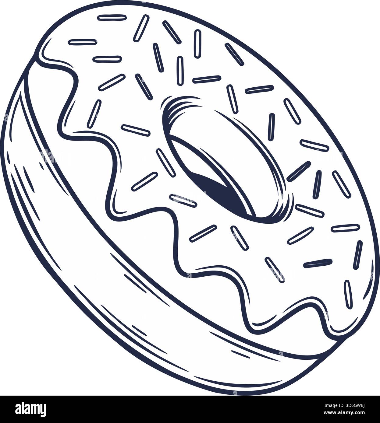 Baked donut illustration vector Stock Vector Images - Alamy