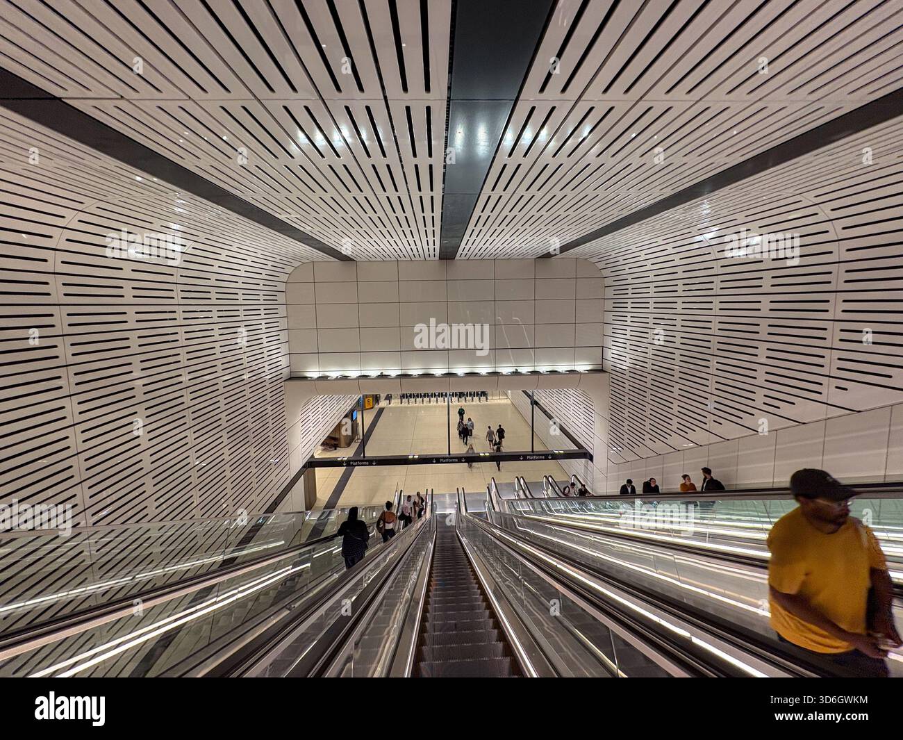 Victoria Cross Metro Station in Sydney, Australia, featuring long ...