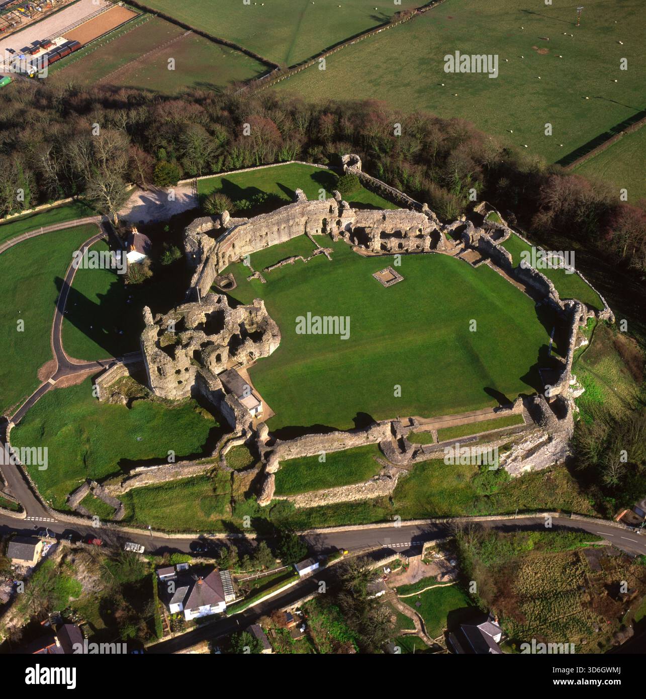 Denbigh Castle, Above Denbigh town centre, stone keep and bailey, North ...