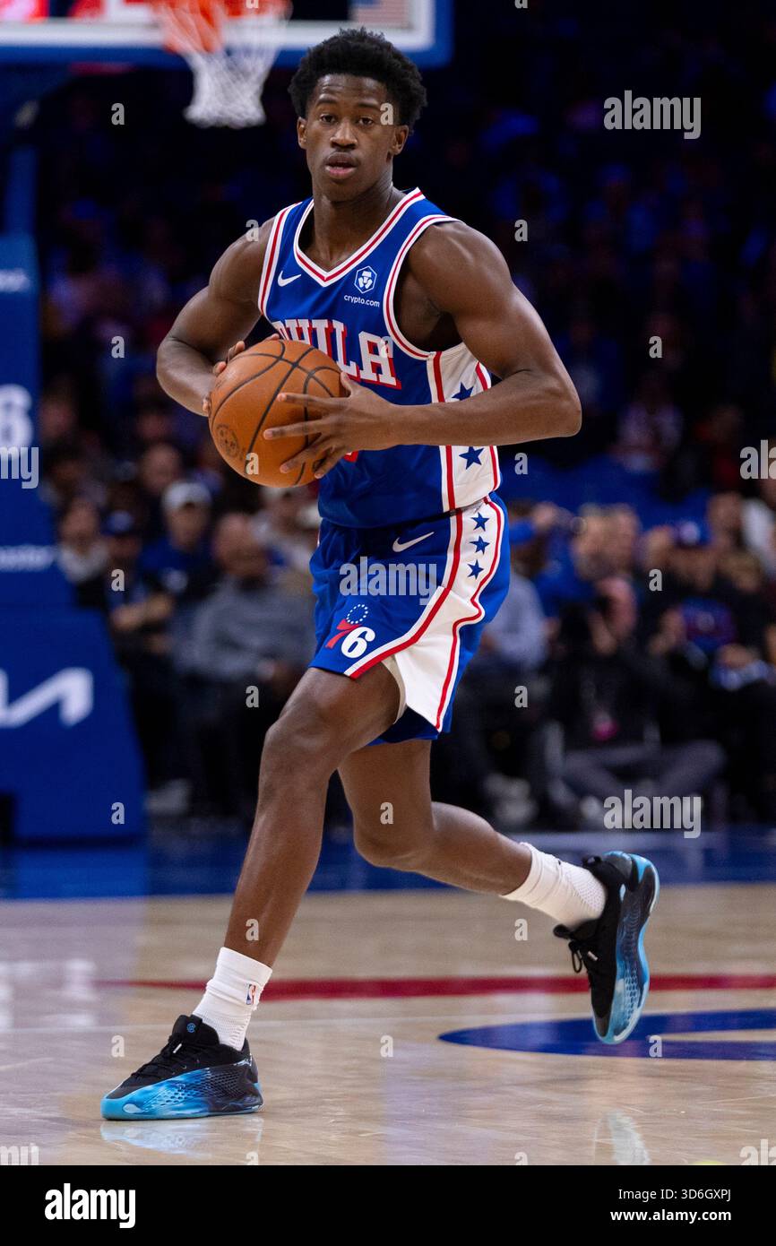 Philadelphia 76ers' VJ Edgecombe in action during an NBA basketball ...