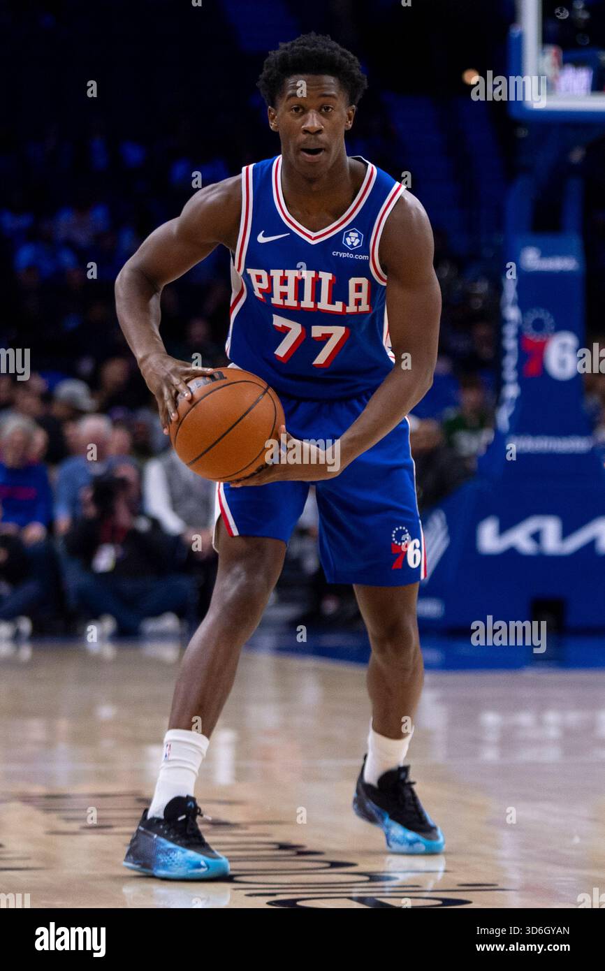 Philadelphia 76ers' VJ Edgecombe in action during an NBA basketball ...