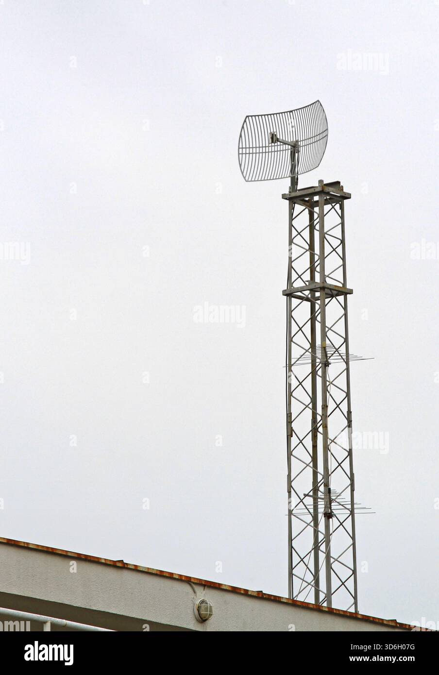 Grid Parabolic Antenna Communication Tower Point Microwave Link ...