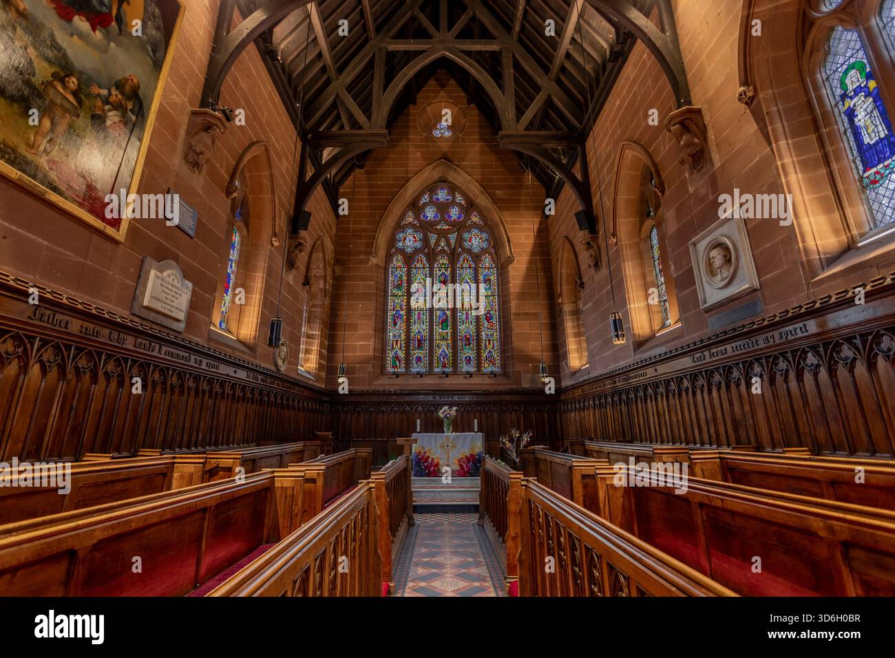 Interior of University of Chester Chapel, perspective view with ...