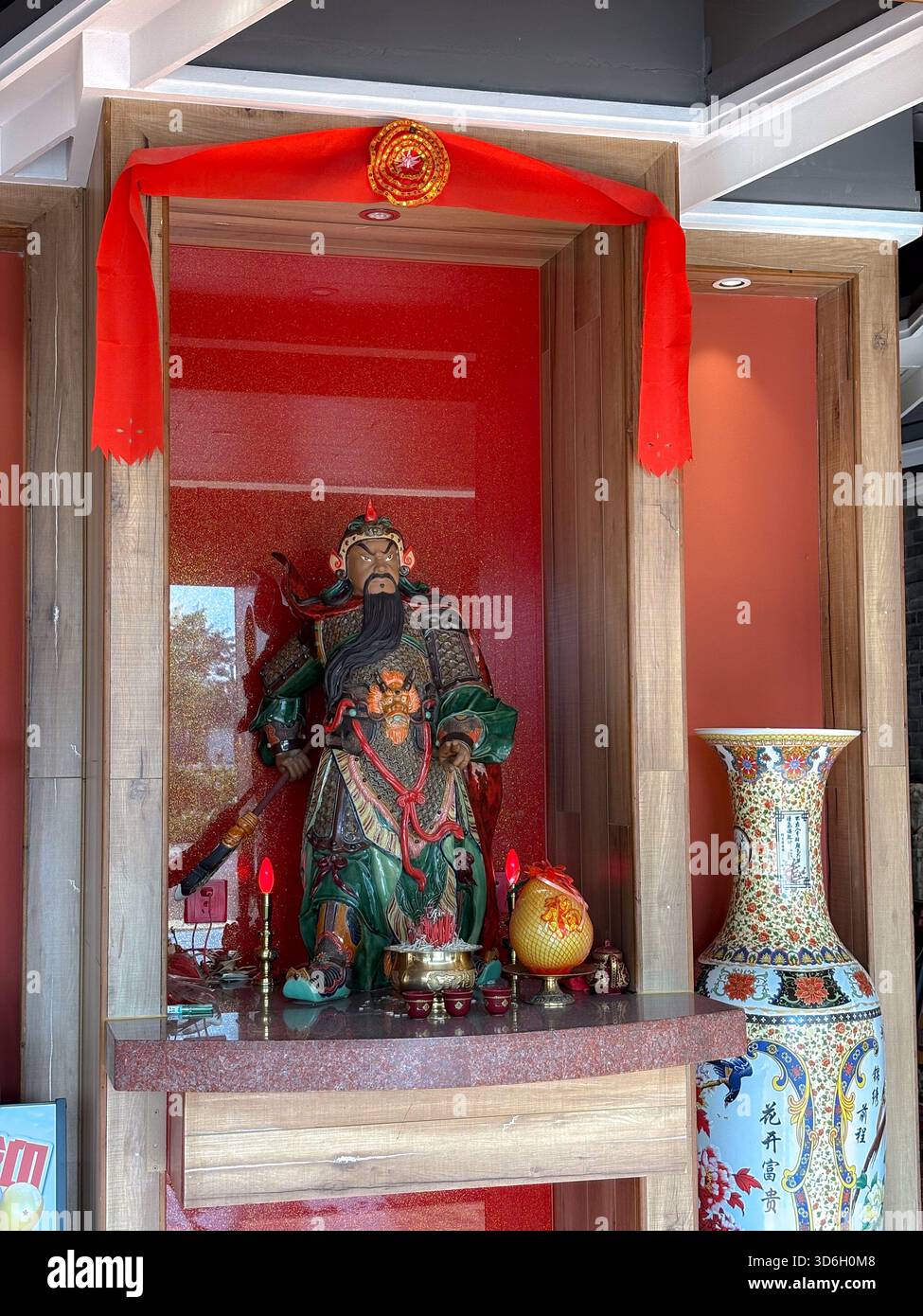 Kwan Kung statue, a deified Chinese general revered as the God of War ...