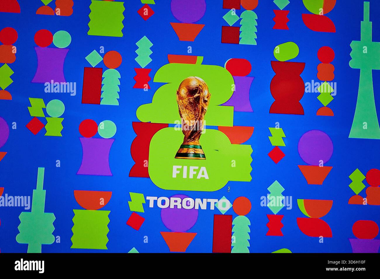 FIFA Toronto branding is displayed on a screen at BMO Field as the City ...