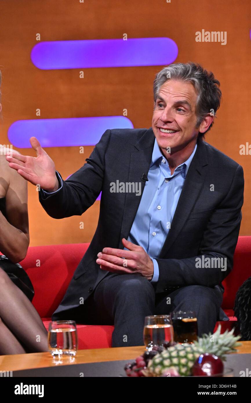 EDITORIAL USE ONLY Ben Stiller during filming for the Graham Norton ...