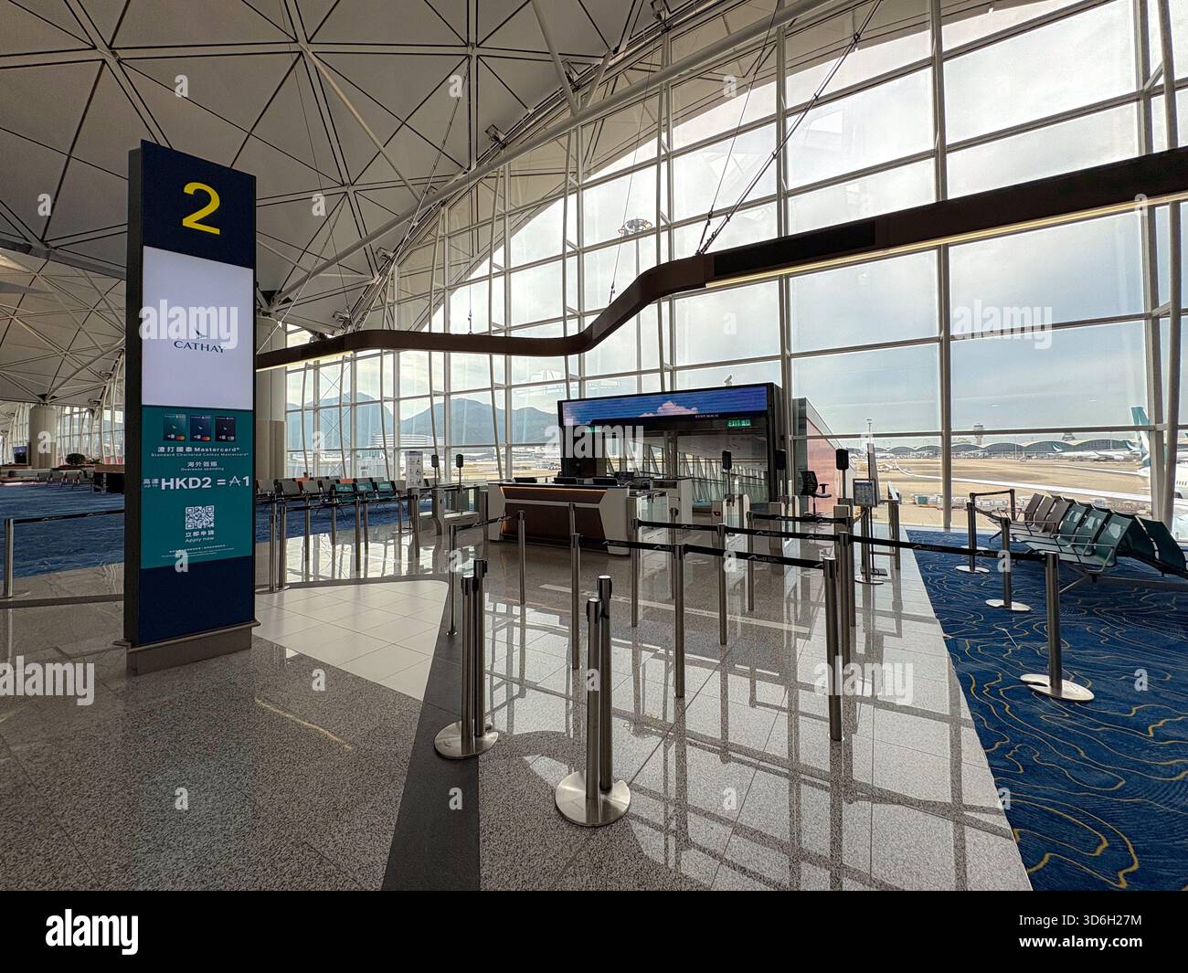 Hong Kong International Airport (HKIA), Terminal 1 departure gate area ...