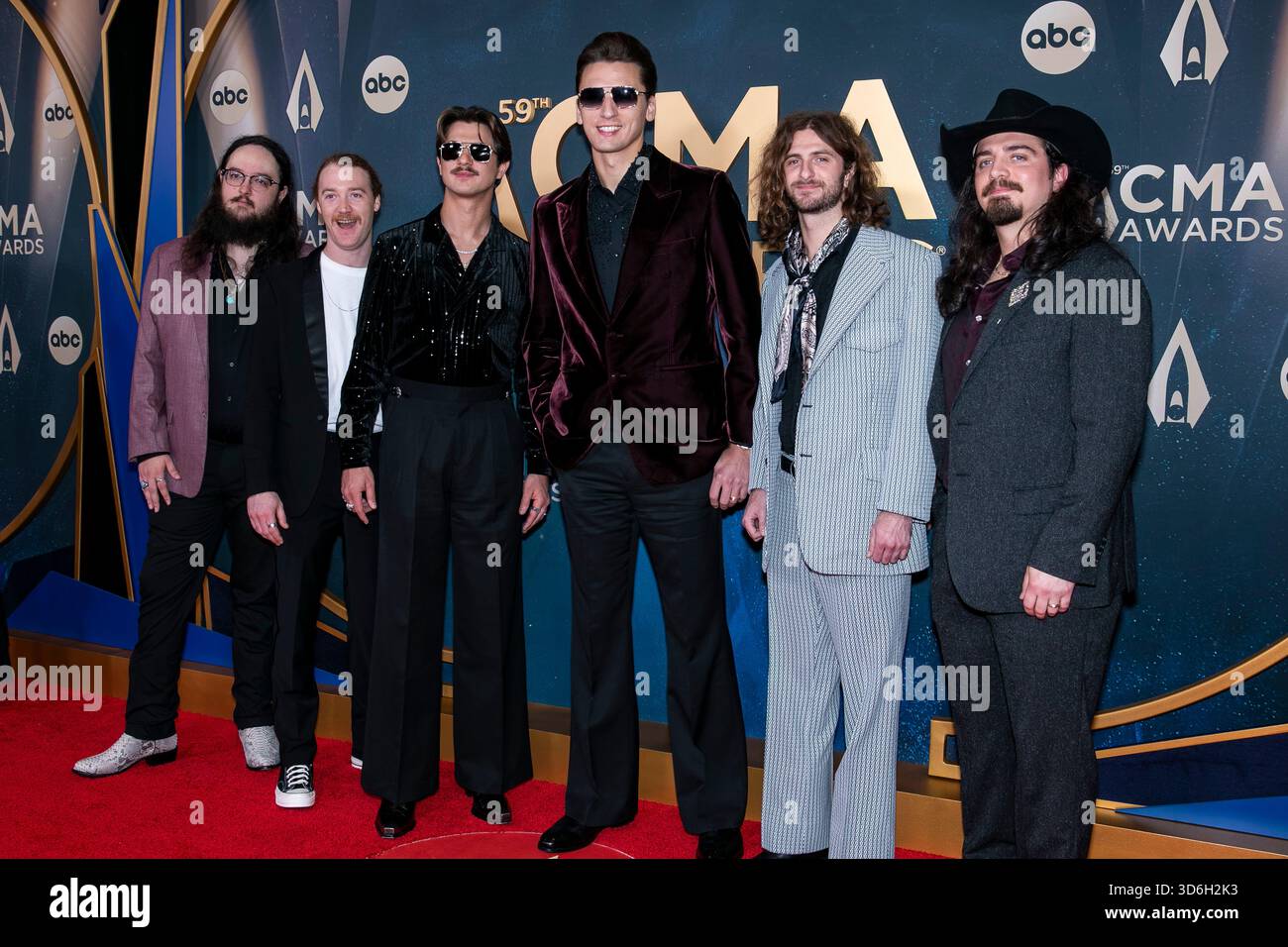 The Red Clay Strays walk the red carpet before the “The 59th Annual CMA ...