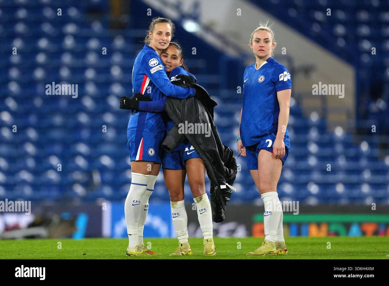 Chelsea's Nathalie Bjorn, Alyssa Thompson and Ellie Carpenter, from ...
