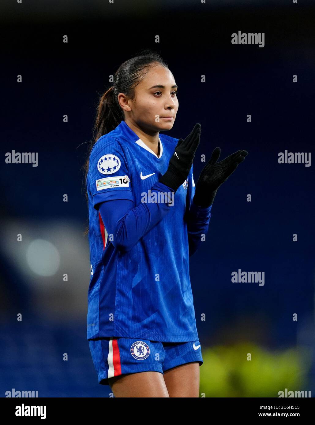 Chelsea's Alyssa Thompson acknowledges the crowd at the final whistle ...
