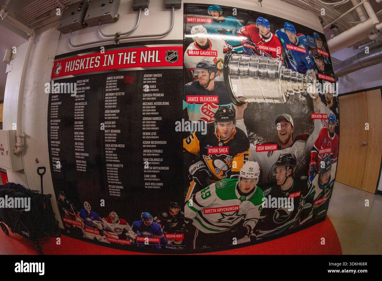BOSTON, MA - OCTOBER 29: A general view of a wall of images and names ...