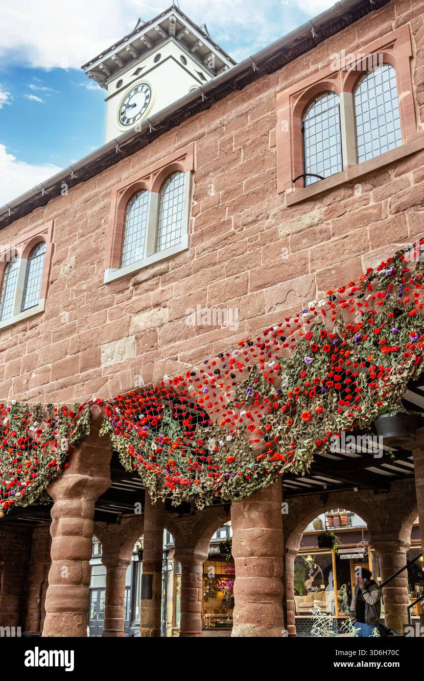 Ancient Market House on High Street in Ross on Wye, England Stock Photo ...