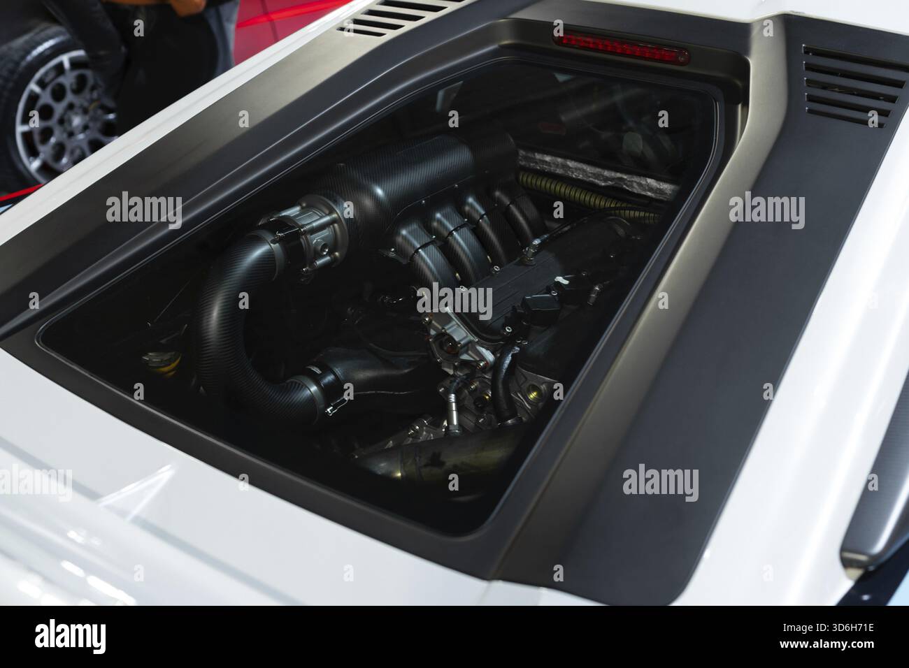 Milan, Italy - 12.11.2022: High-performance sports car engine detail ...