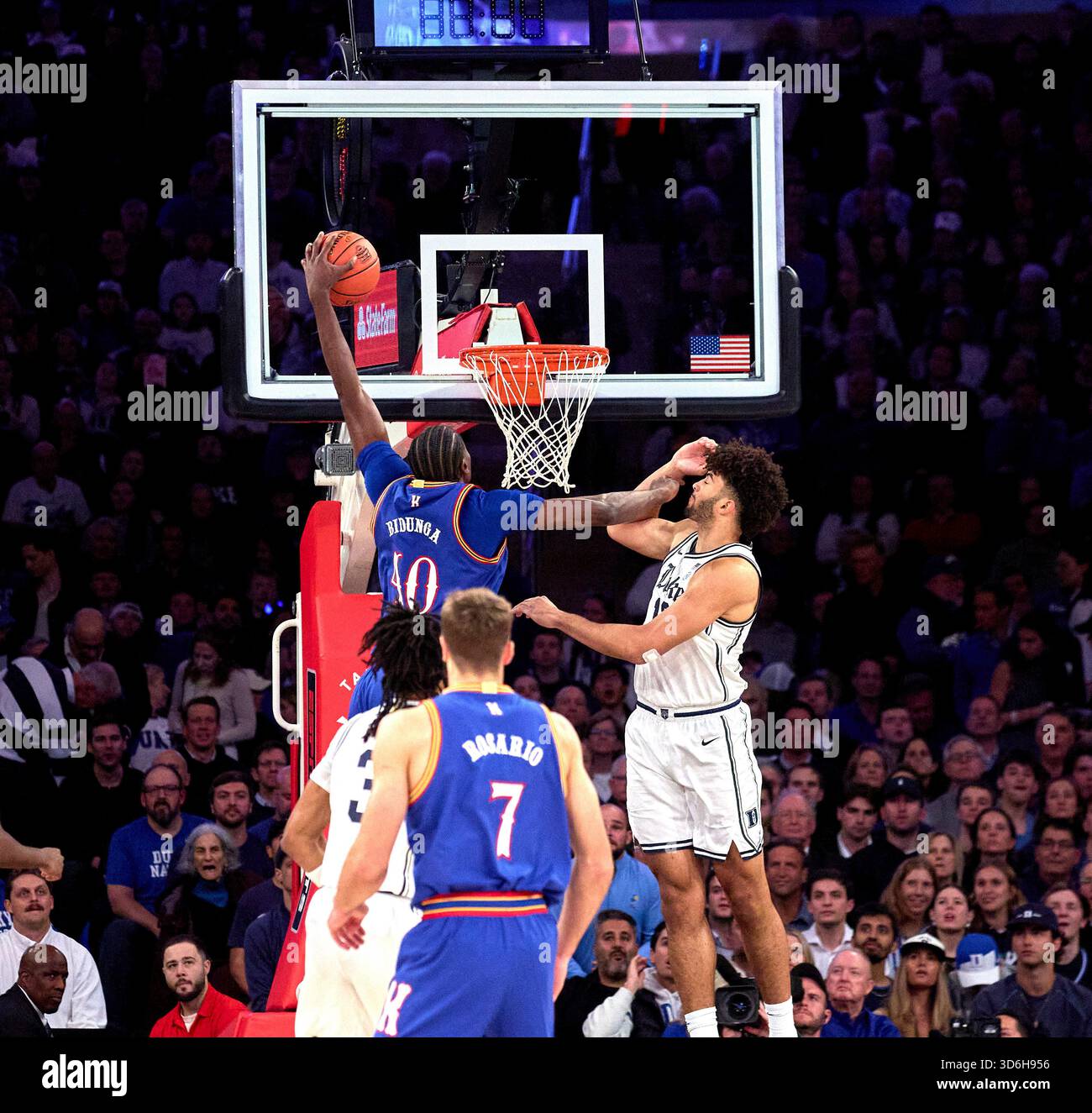 Kansas Jayhawks forward Flory Bidunga (40) dunks against Duke Blue ...