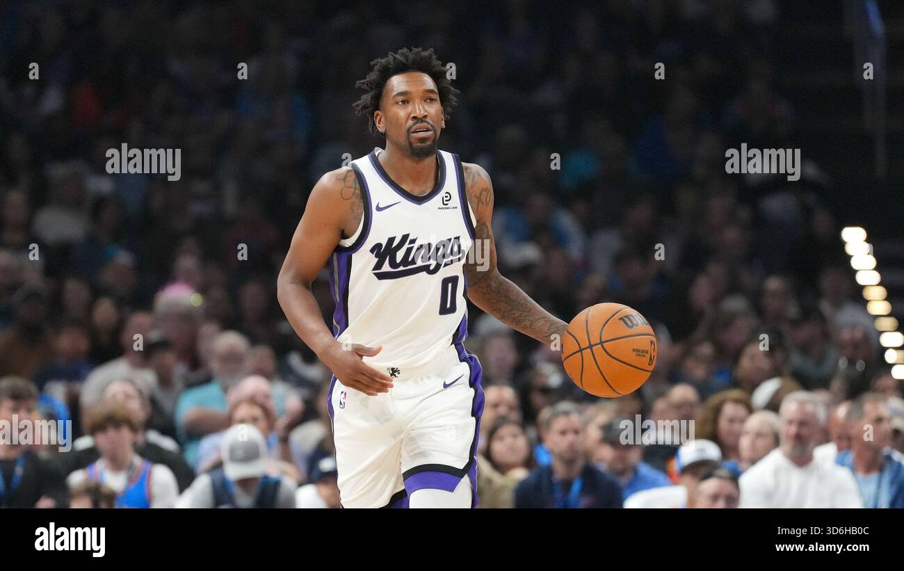 Sacramento Kings guard Malik Monk pushes down the court during the ...