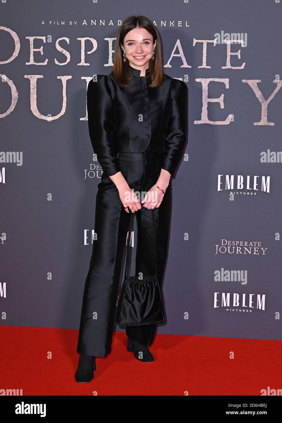 Anna Mawn attends "Desperate Journey" London Premiere at the Odeon Luxe Leicester Square in ...