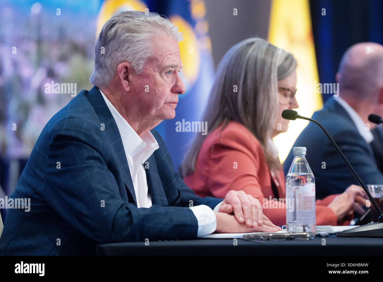 Idaho Gov. Brad Little listens during the Western Governors ...