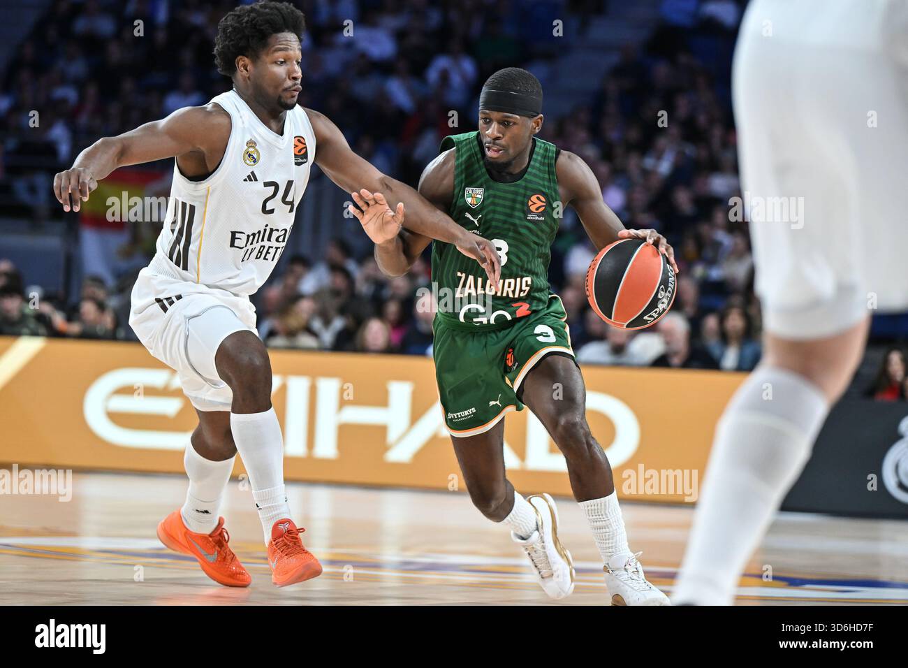 Francisco Silvain of Zalgiris Kaunas shoots during the EuroLeague match between Real Madrid and ...