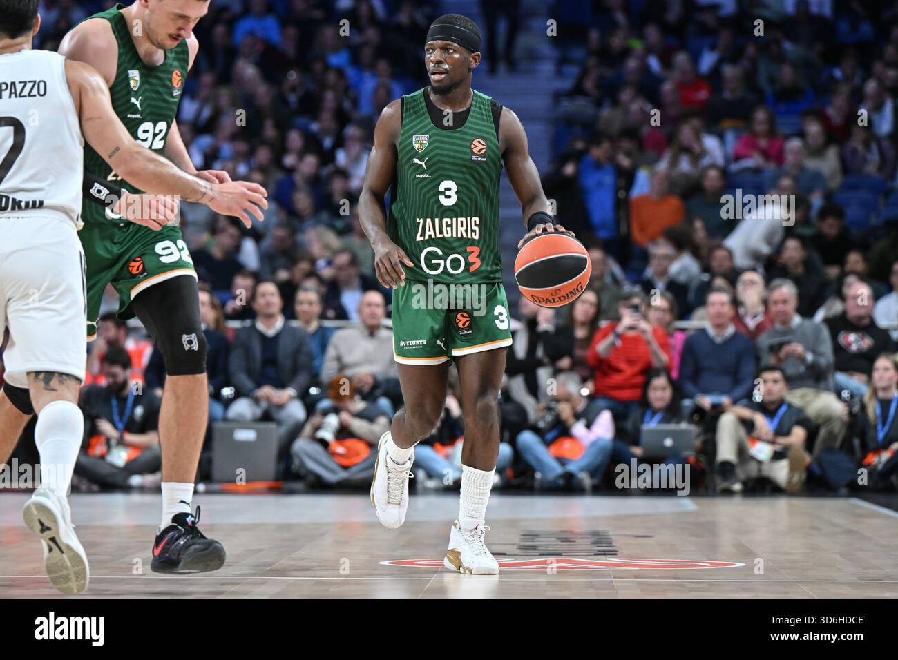 Francisco Silvain of Zalgiris Kaunas shoots during the EuroLeague match ...