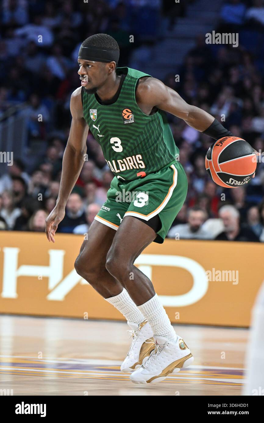 Francisco Silvain of Zalgiris Kaunas shoots during the EuroLeague match ...