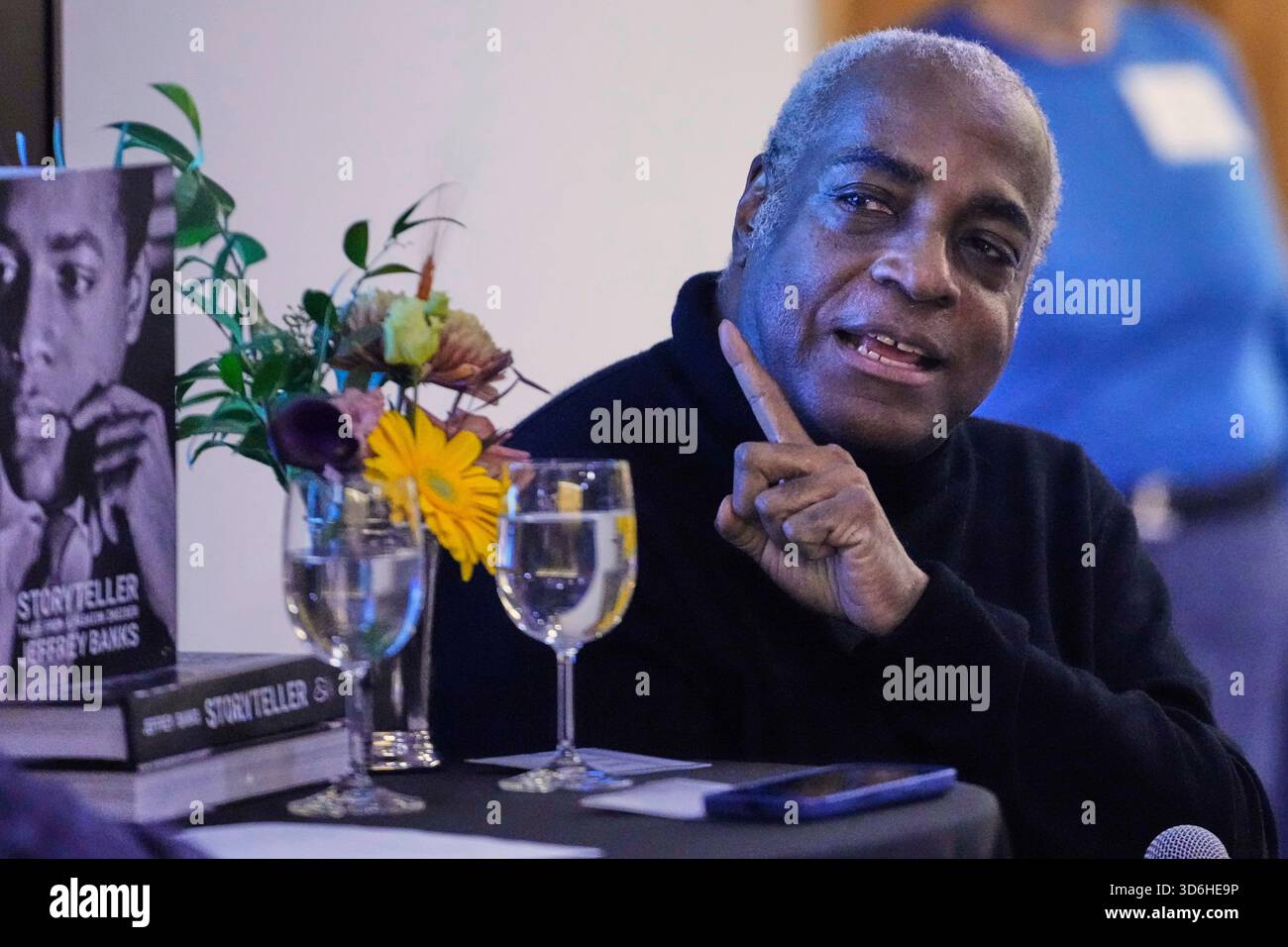 Jeffrey Banks gestures while responding to questions Wednesday, Nov. 19 ...