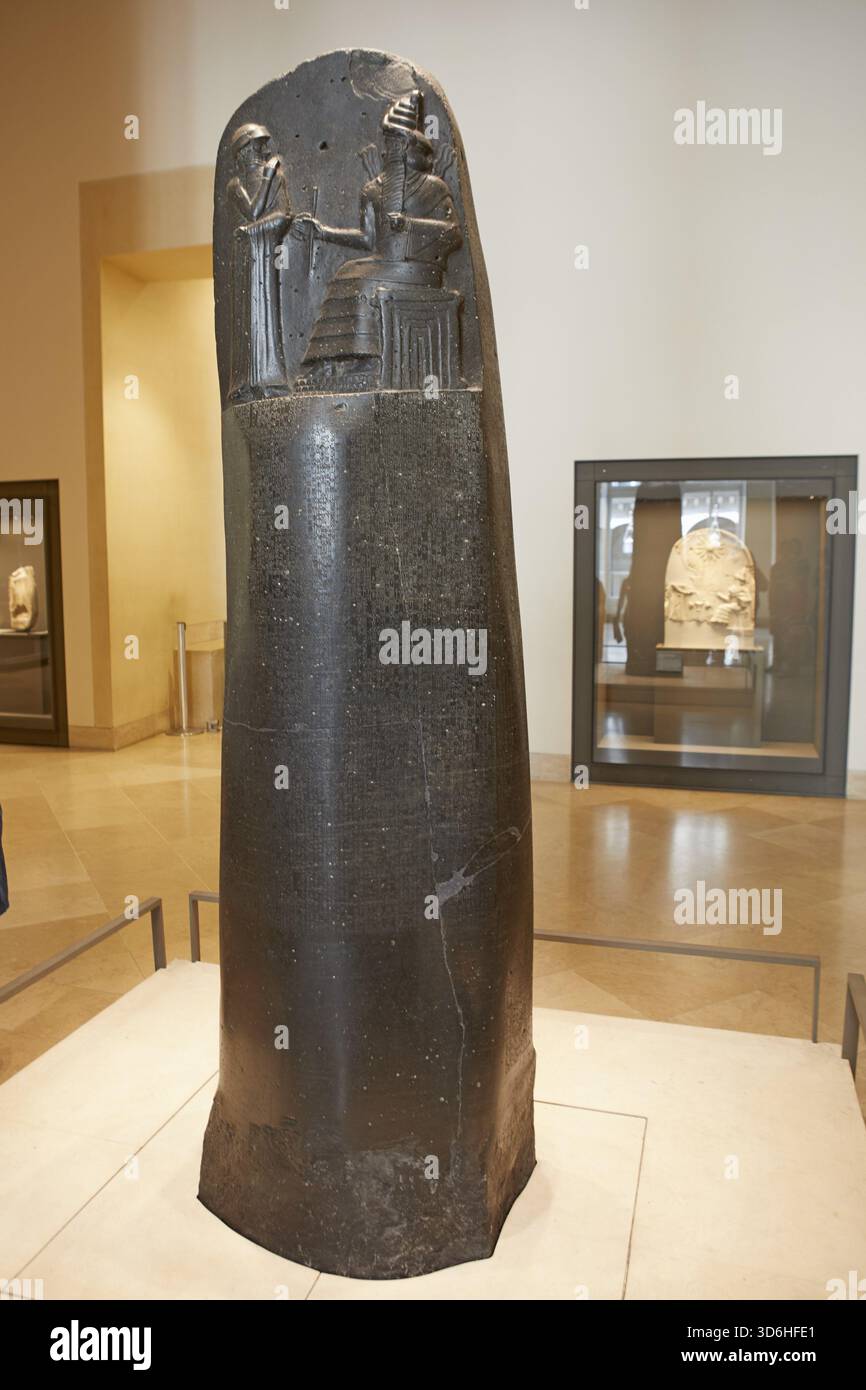 Hammurabi's Code at Louvre Museum, Paris, French Stock Photo - Alamy