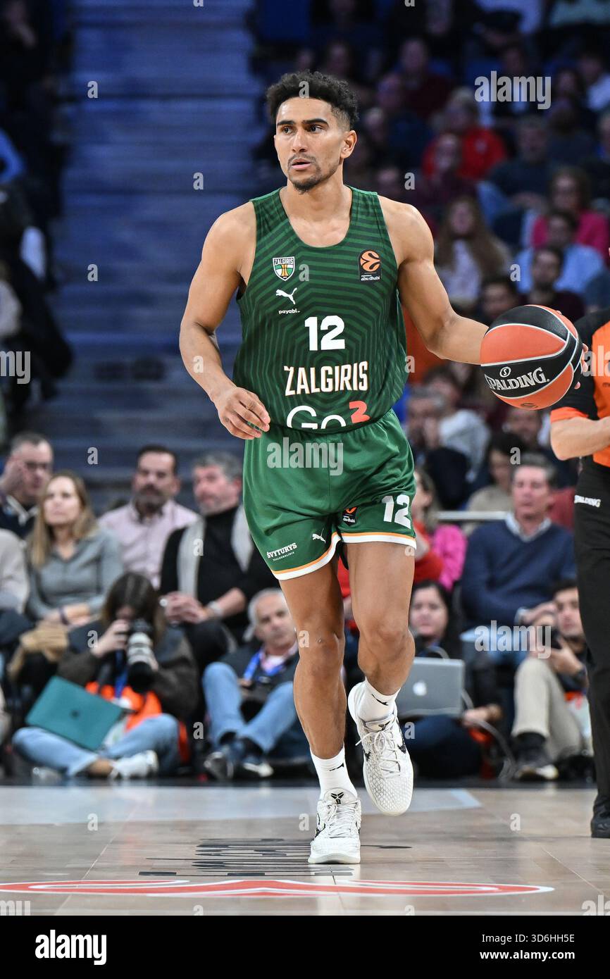 Maodo Lo of Zalgiris Kaunas shoots during the EuroLeague match between ...