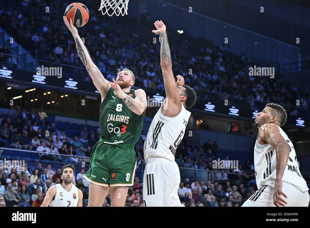 Ignas Brazdeikis of Zalgiris Kaunas shoots during the EuroLeague match ...