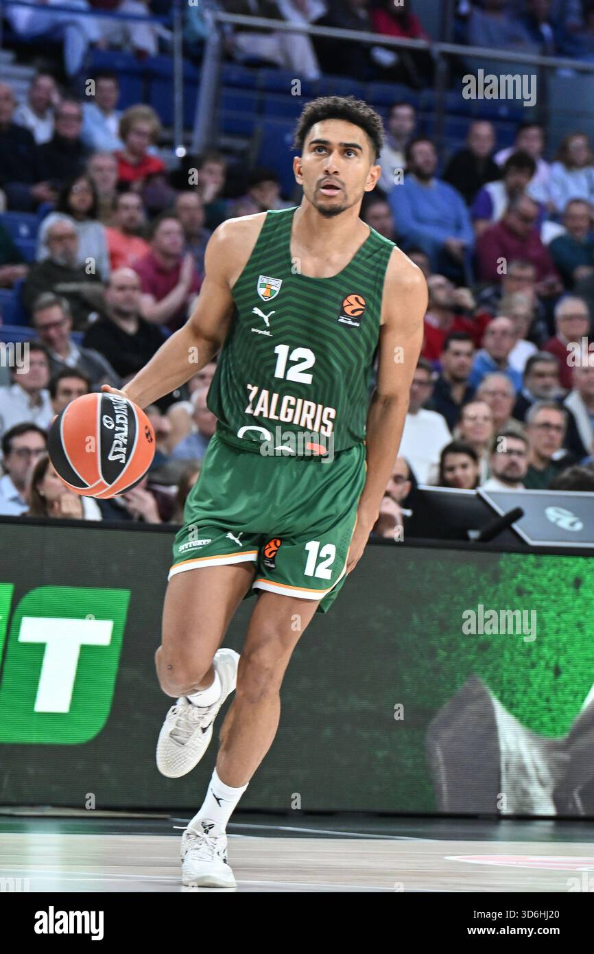Maodo Lo of Zalgiris Kaunas shoots during the EuroLeague match between ...