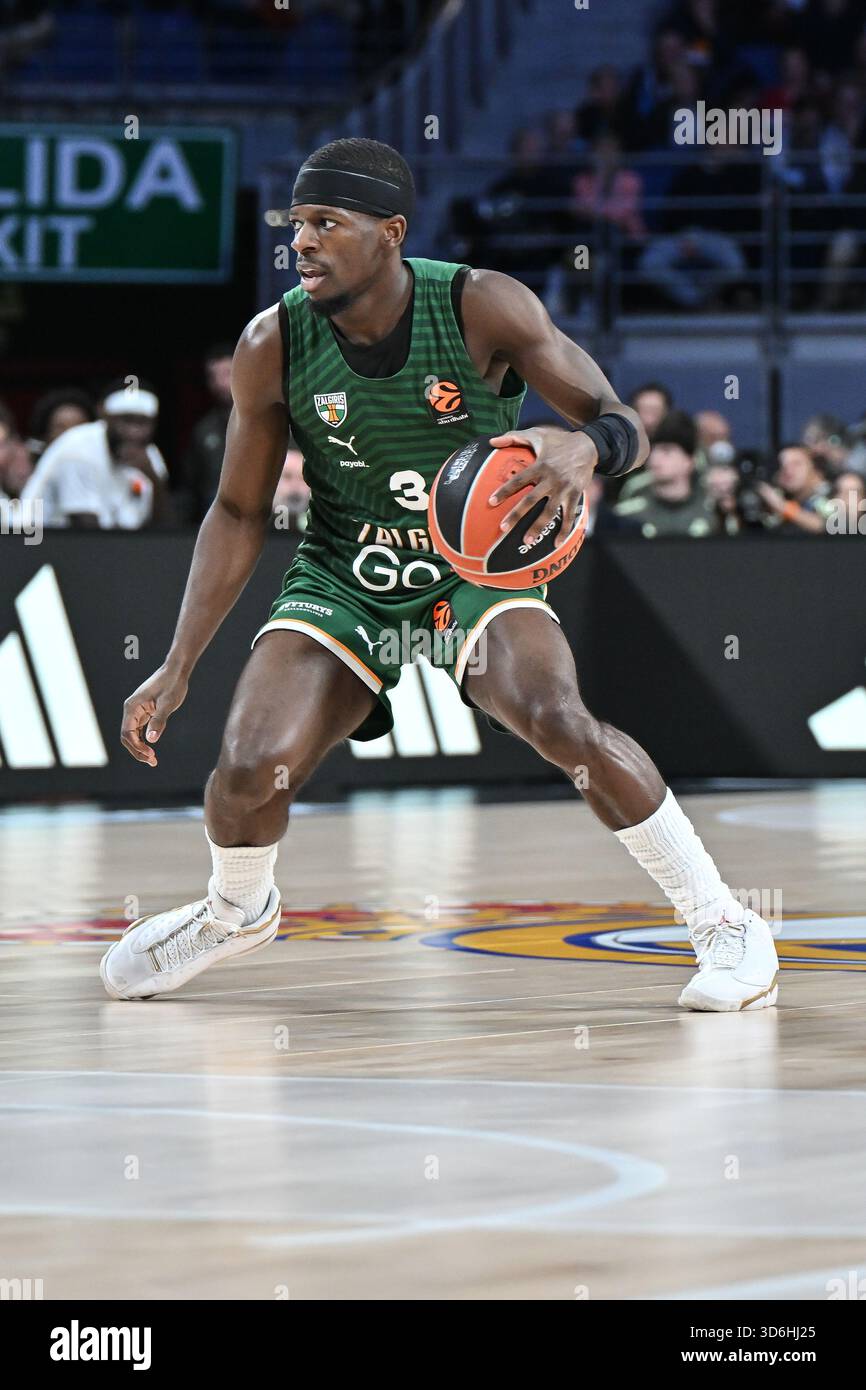 Francisco Silvain of Zalgiris Kaunas shoots during the EuroLeague match ...
