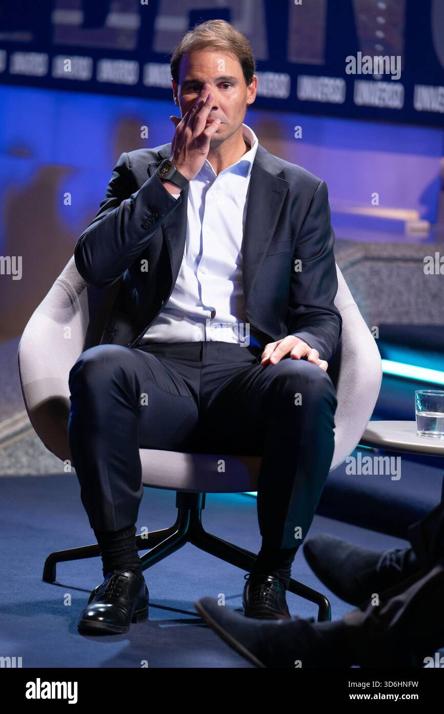 Rafa Nadal attends the recording of the television program "Entrevista ...