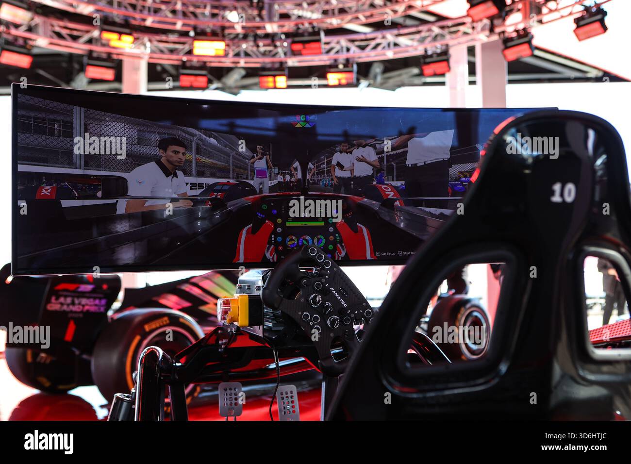 November 20, 2025: A view of a F1 simulator screen on display during ...