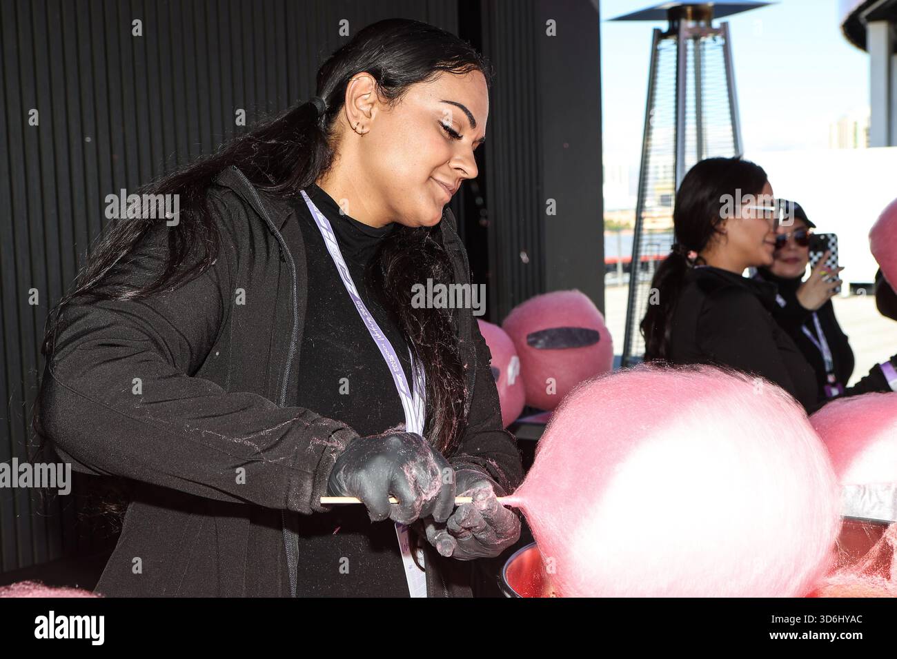 November 20, 2025: A worker prepares Puffy Cotton candy during the ...