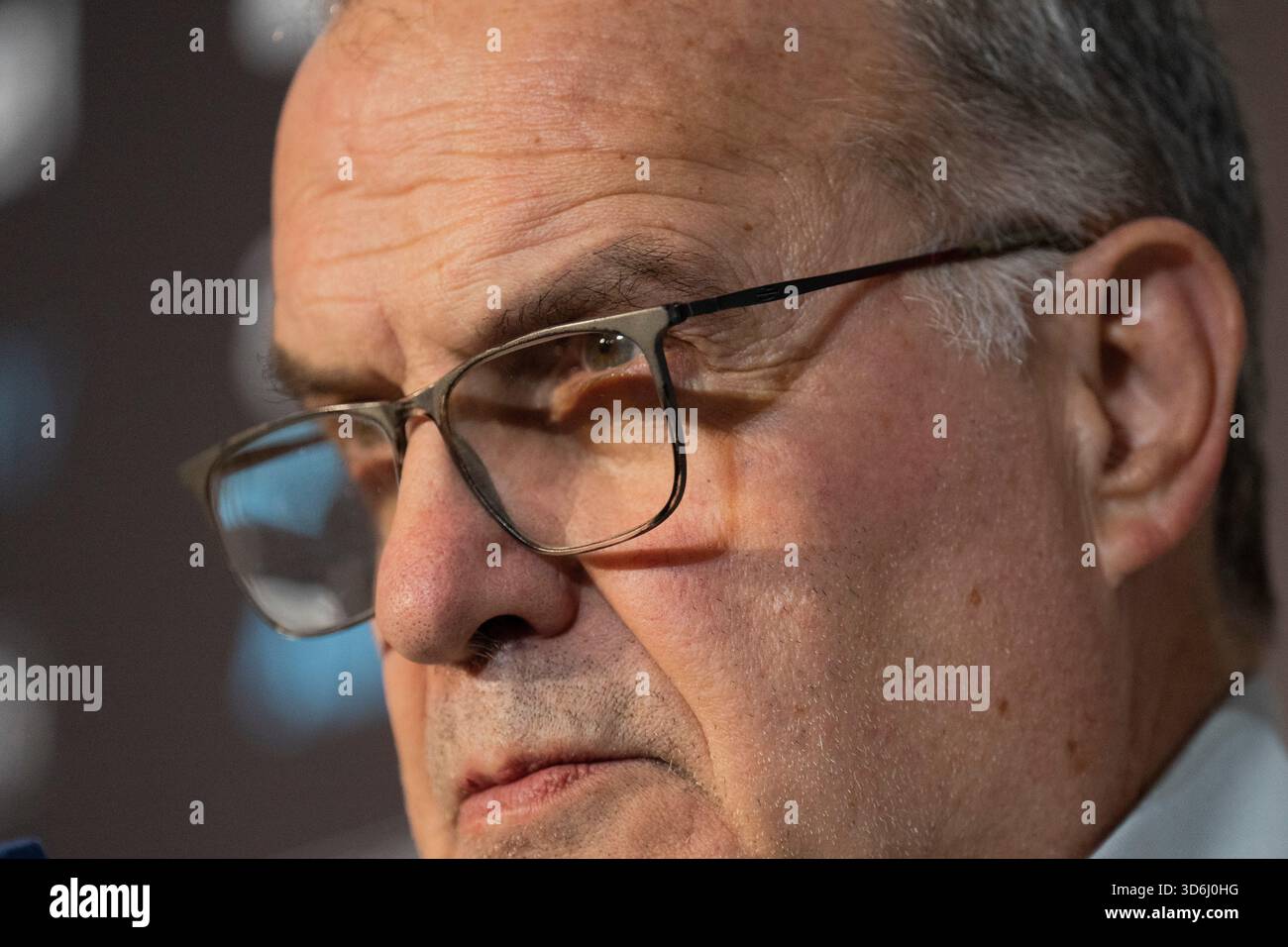 Uruguay national soccer team coach Marcelo Bielsa looks on during a ...