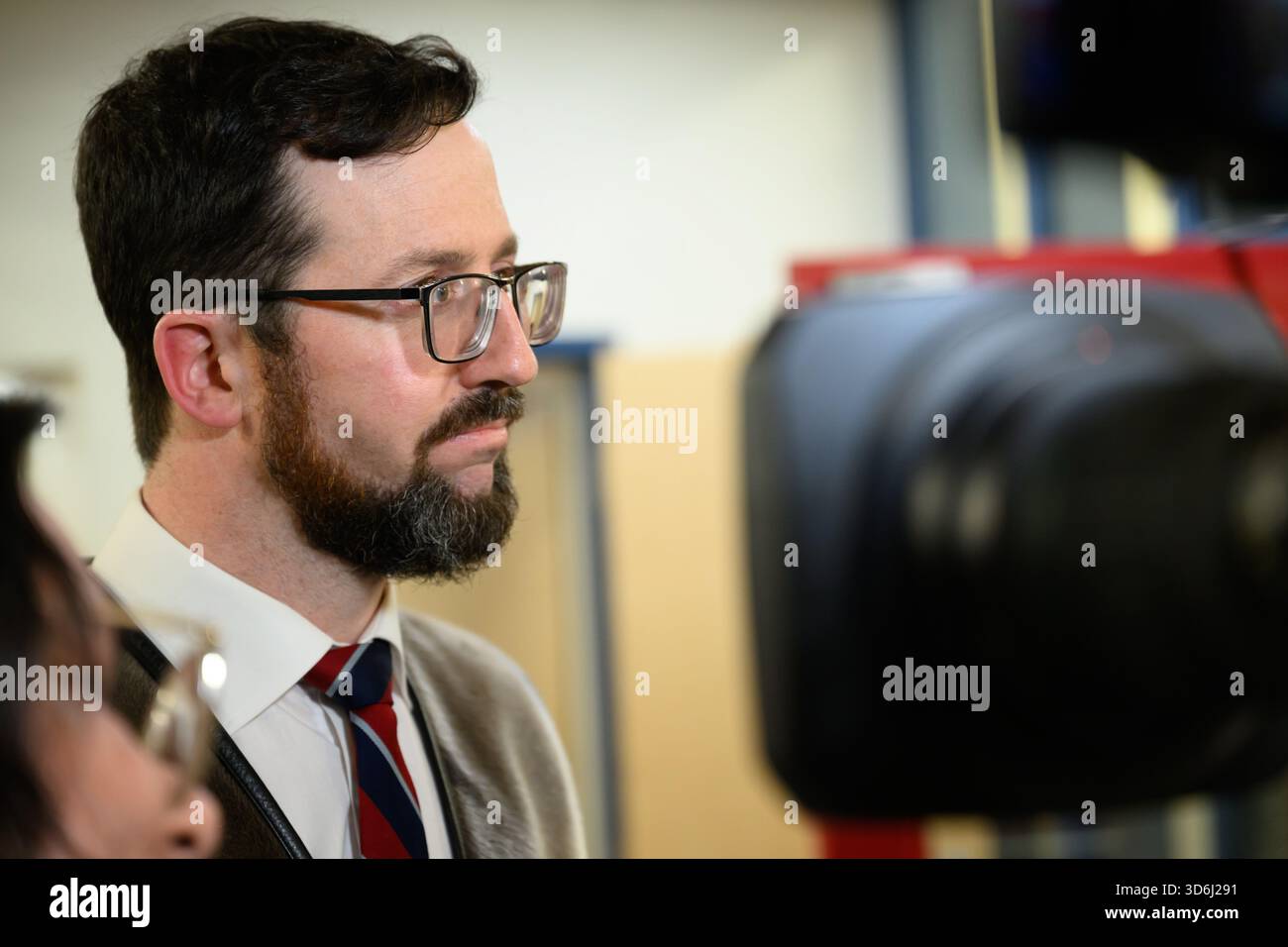Nunavut Premier John Main speaks to media following a swearing-in ...