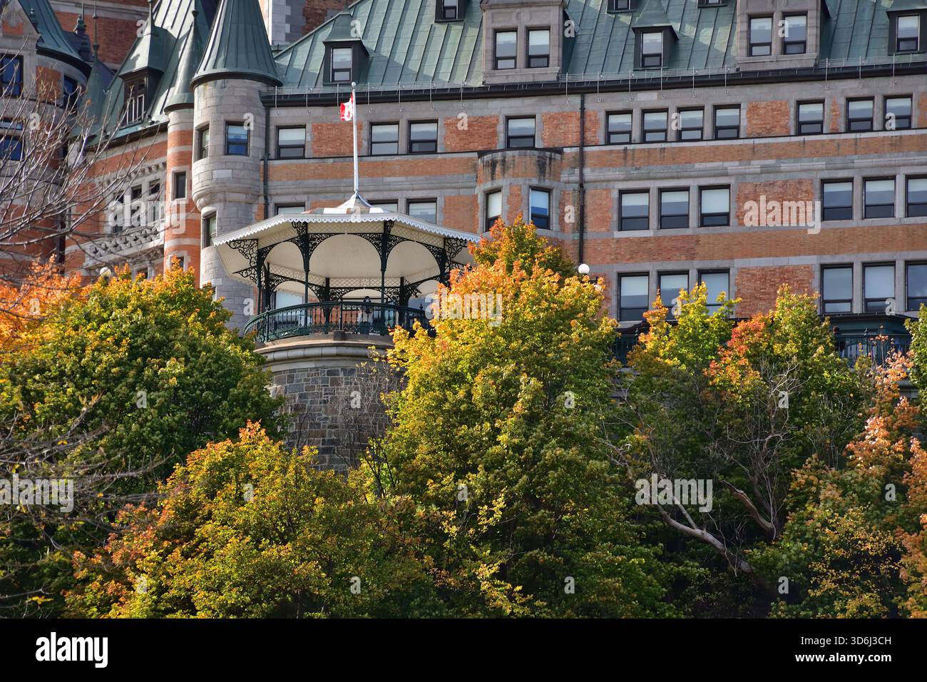 OCTOBER , 2025 - QUEBEC, QUEBEC, CANADA - Victoria gazebo on Dufferin ...