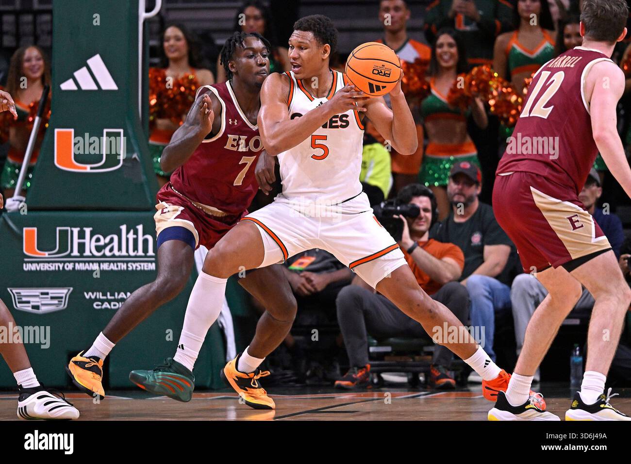 CORAL GABLES, FL - NOVEMBER 20: Miami forward Malik Reneau (5) fights ...