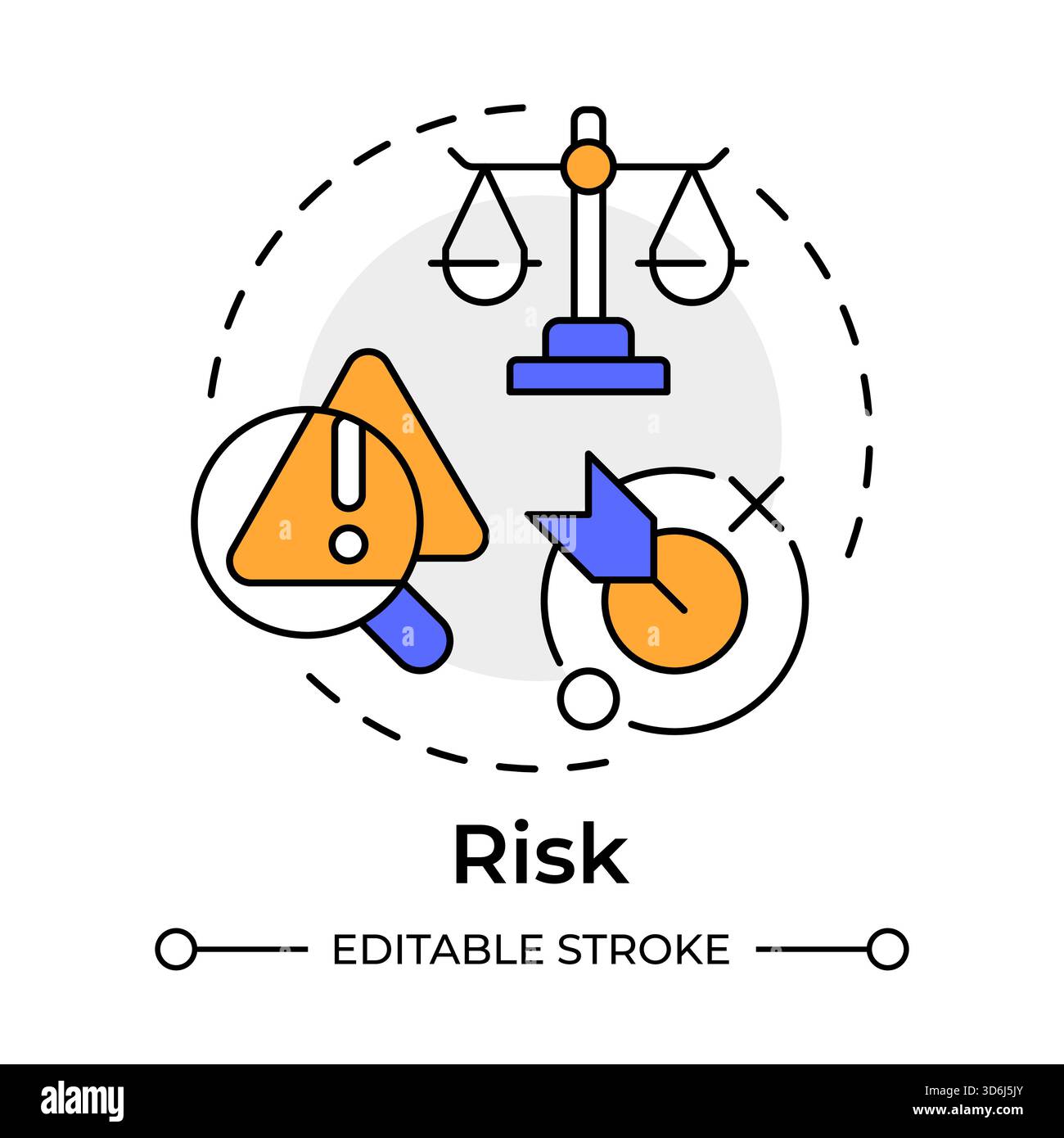 Risk multi color concept icon Stock Vector Image & Art - Alamy