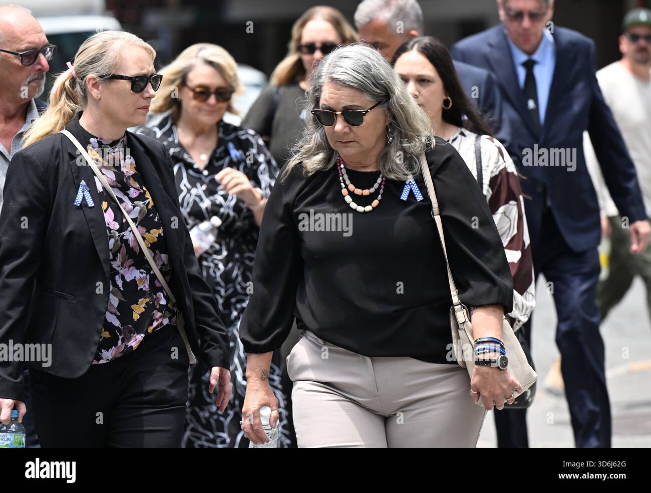 Judy McCrow, (centre) mother of Rachel McCrow is seen arriving at the ...