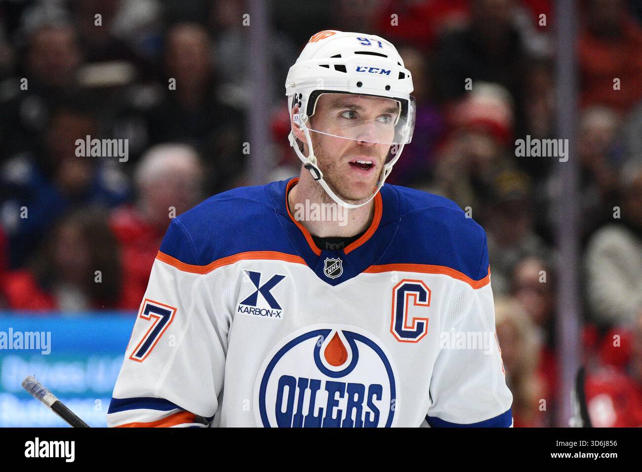 Edmonton Oilers center Connor McDavid (97) in action during the second ...