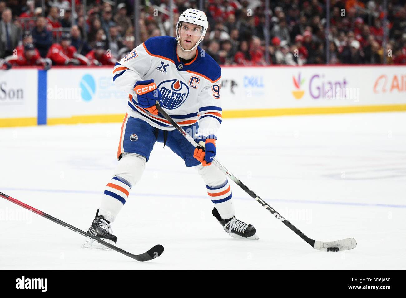 Edmonton Oilers center Connor McDavid (97) in action during the second ...