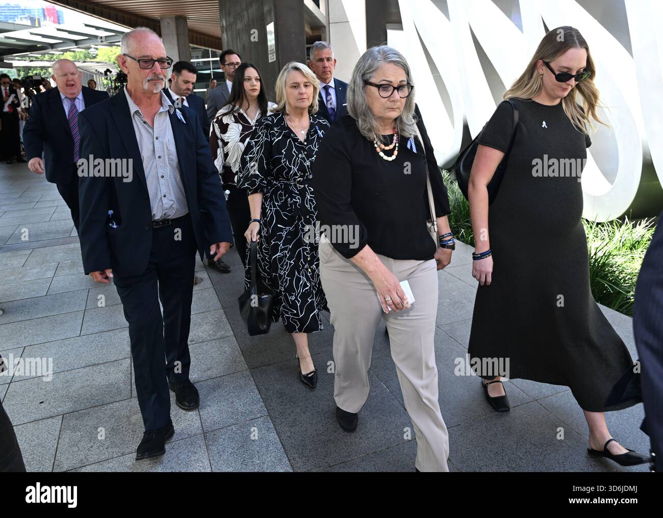 Judy McCrow (centre), mother of Rachel McCrow and Sue Arnold, mother of ...