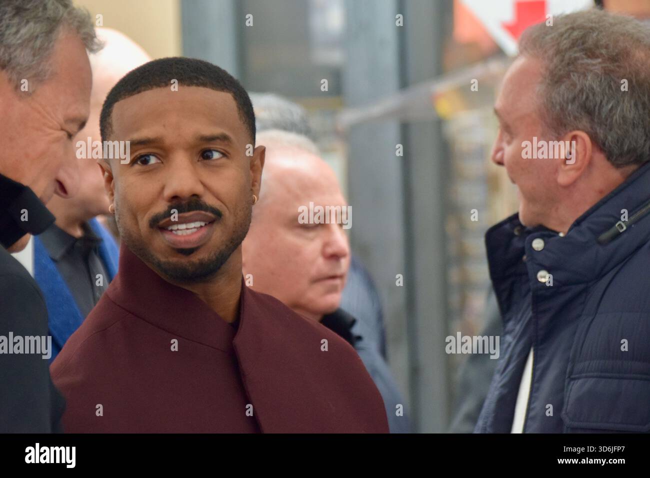 Michael B. Jordan attends the Hollywood Walk of Fame ceremony honoring ...