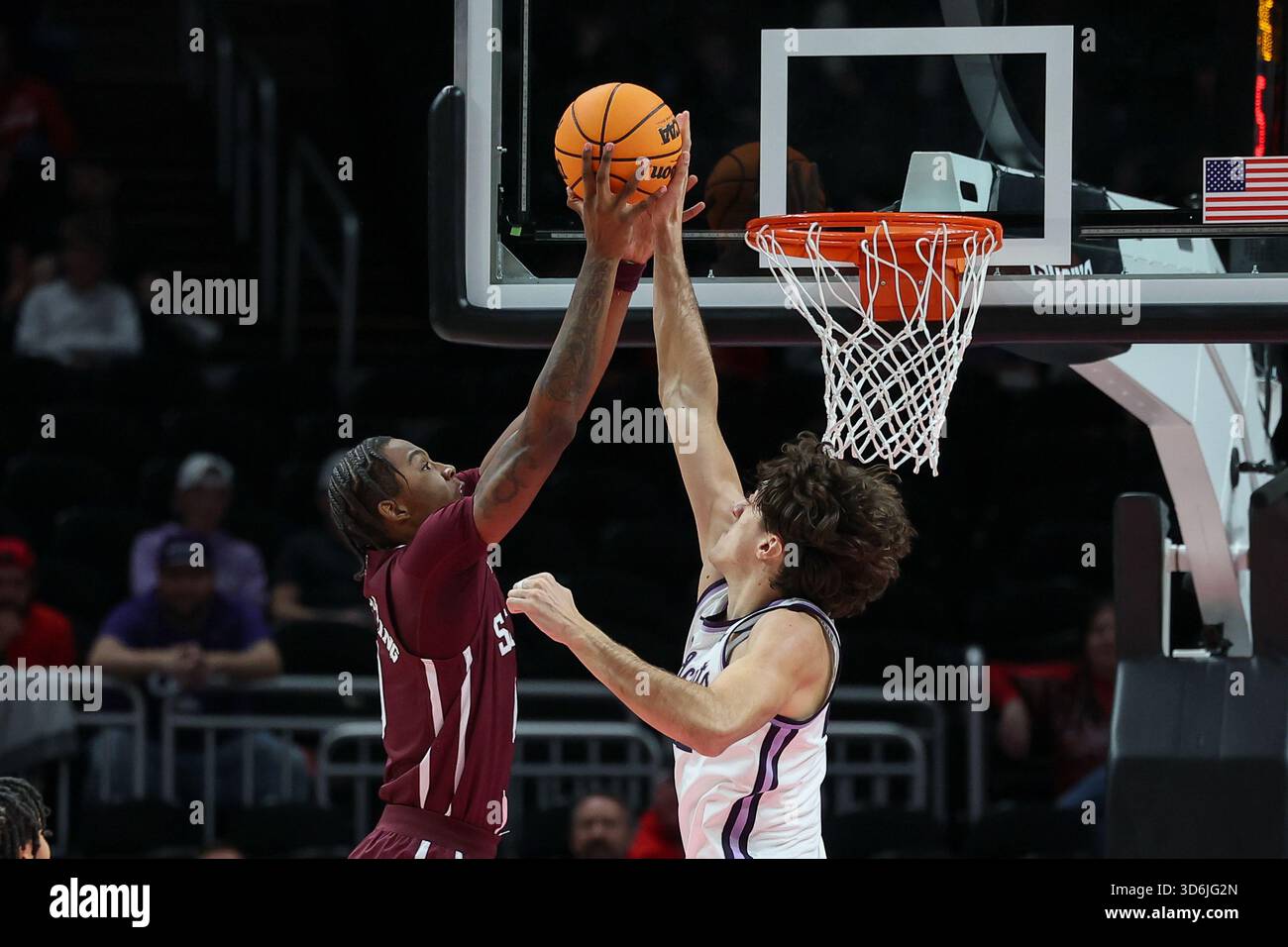 November 20, 2025: Kansas State Wildcats center Dorin Buca (22), in ...