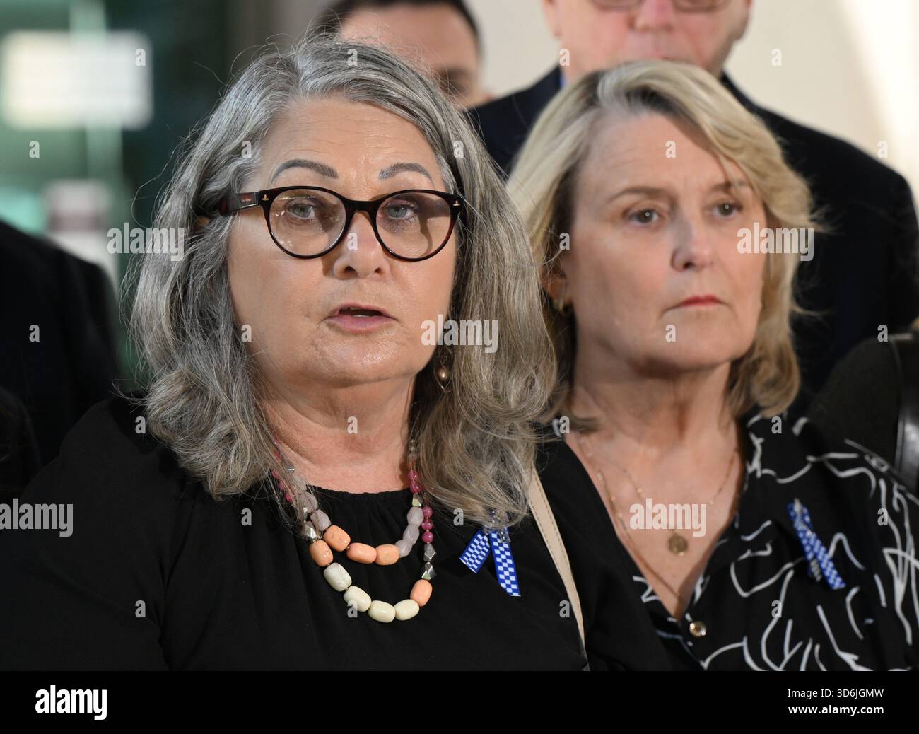 Judy McCrow (left), mother of Rachel McCrow and Sue Arnold (right ...