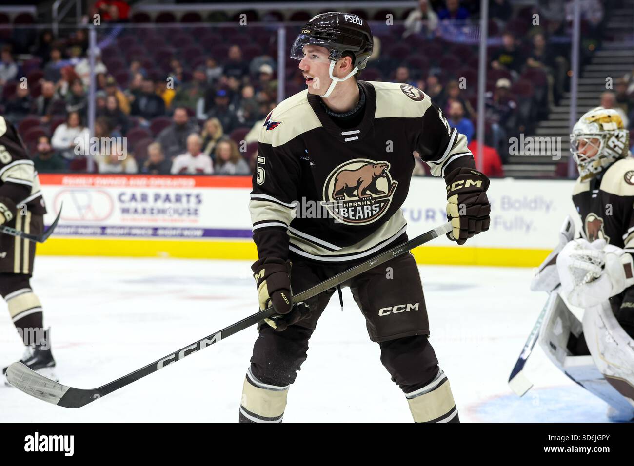 CLEVELAND, OH - NOVEMBER 20: Hershey Bears defenseman Ryan Chesley (5 ...