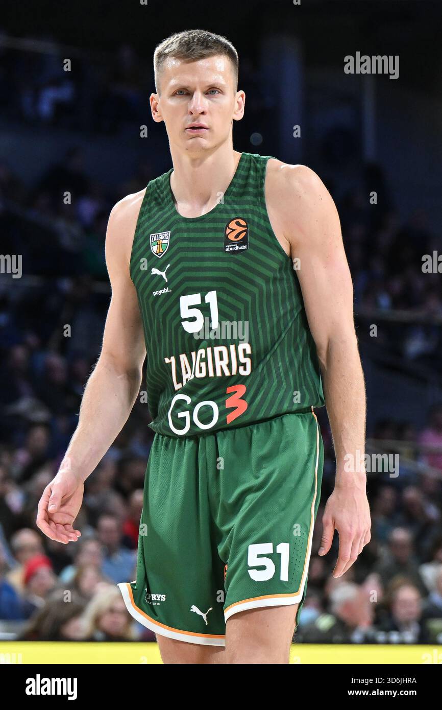Arnas Butkevicius of Zalgiris Kaunas in action during the EuroLeague ...