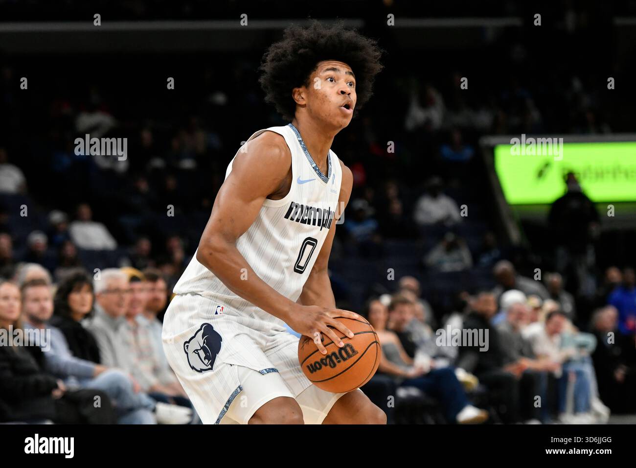 Memphis Grizzlies forward Jaylen Wells (0) plays in the first half of ...