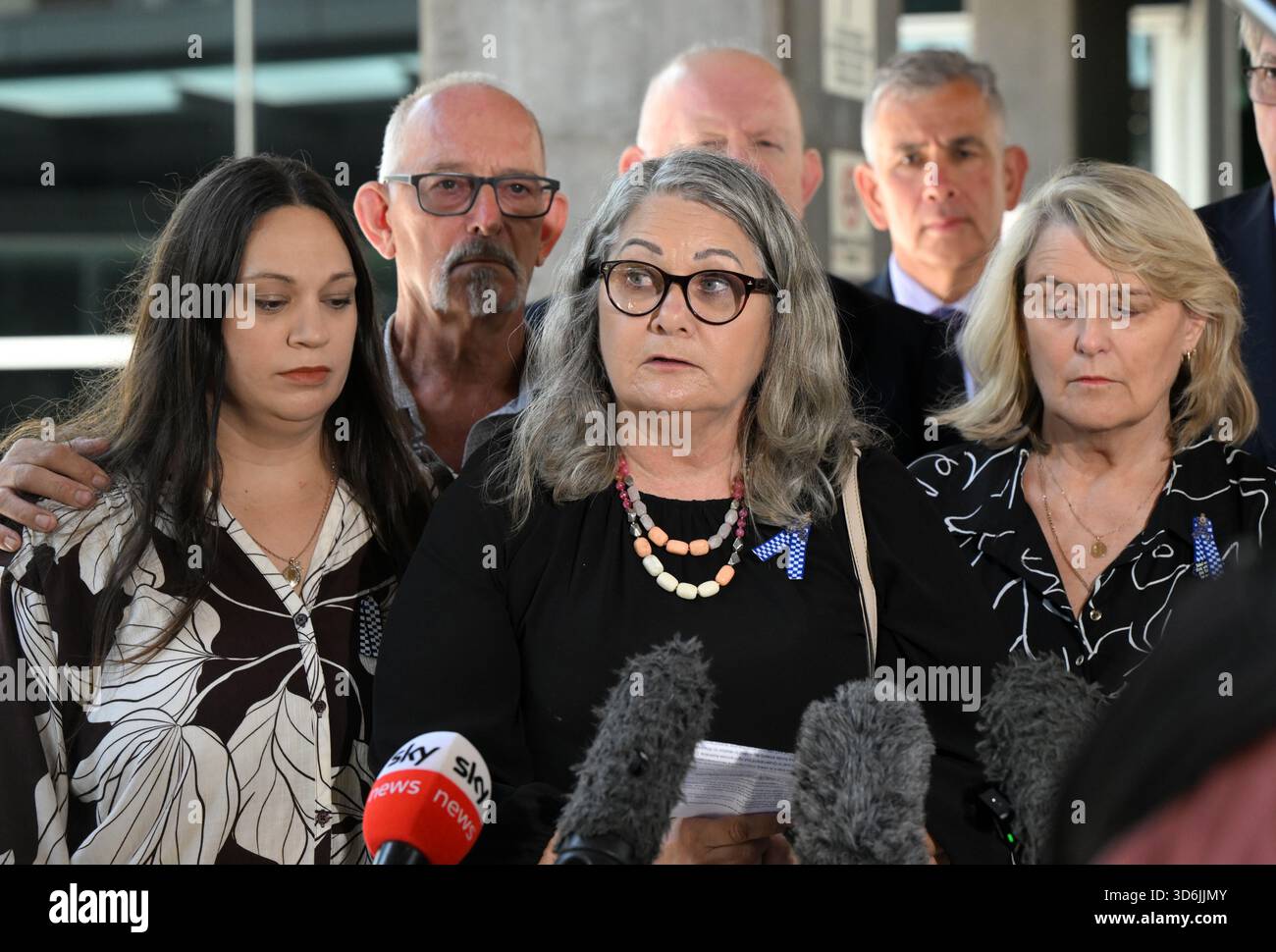 Judy McCrow (centre), mother of Rachel McCrow and Sue Arnold (right ...
