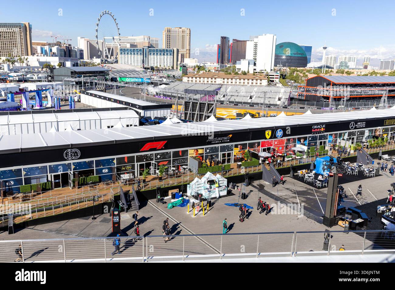 Activity in the Paddock during Formula 1 race week in Las Vegas, Nevada ...